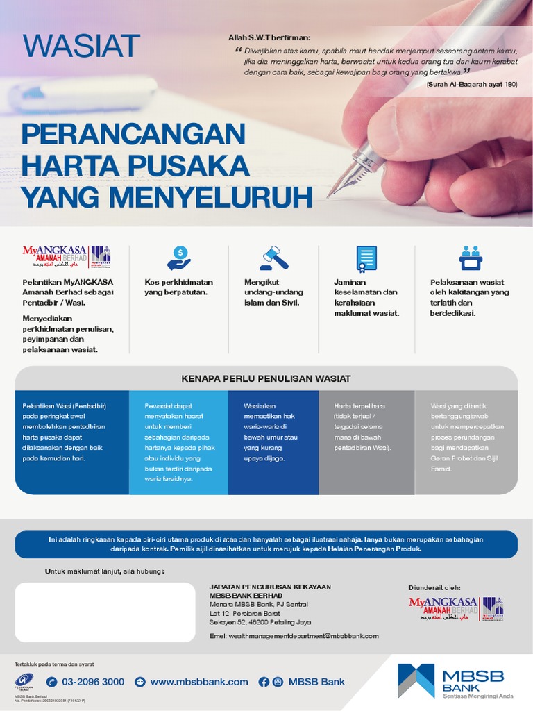 FA - Flyer - Wasiat | PDF