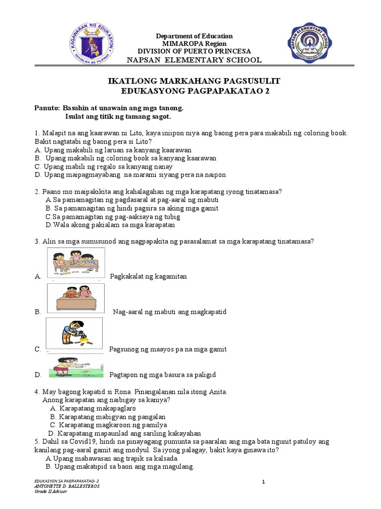 Esp 3RD Questioner | PDF