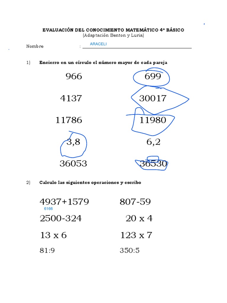 Copia de TEST BENTON Y LURIA 4TO - Docx - Documentos de Googleaa | PDF
