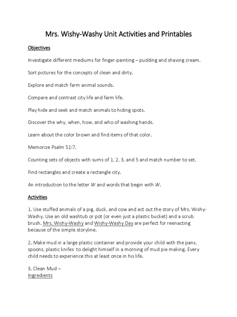 Mrs Wishy Washy Complete | PDF