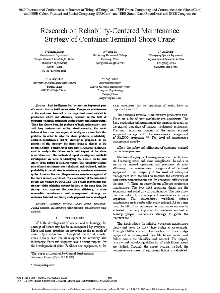 Strategy of Container Terminal Shore Crane | PDF | Computing