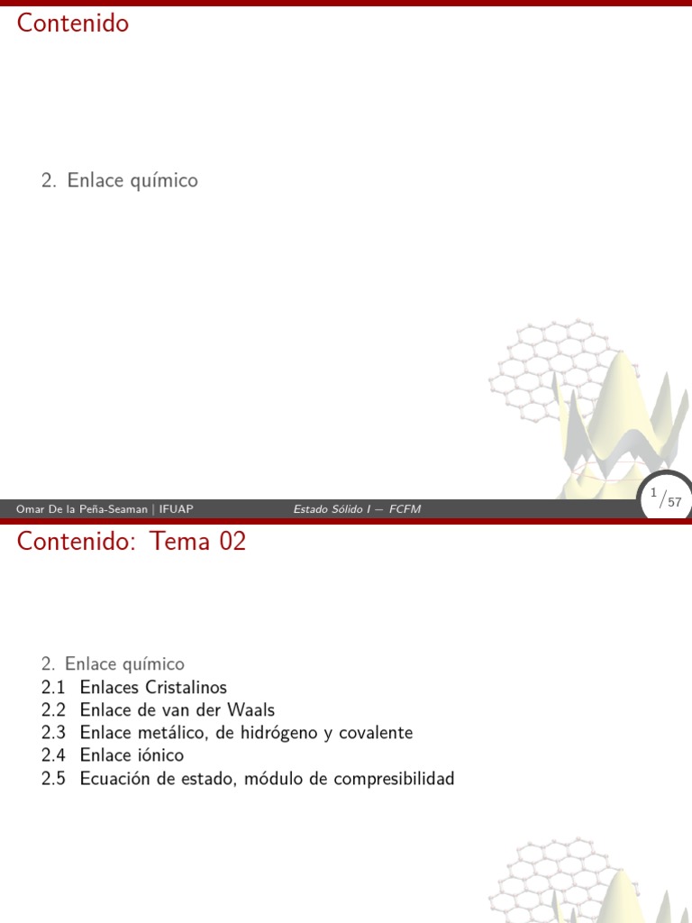 Tipos de Enlaces Químicos en Sólidos | PDF | Enlace químico | Enlace ...