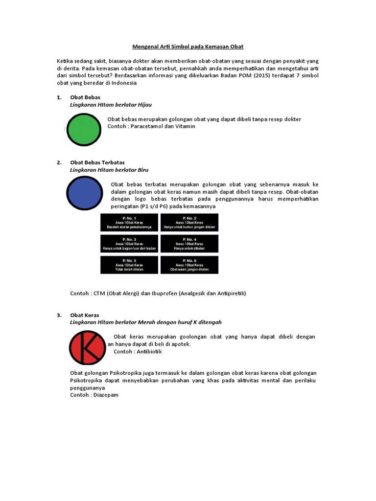 Mengenal Arti Simbol Pada Kemasan Obat | PDF