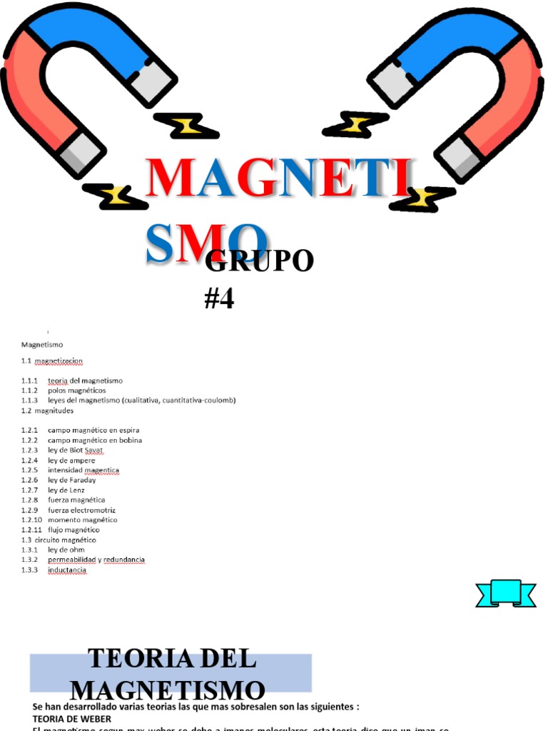 Power Point Tema: Magnetismo | PDF | Campo magnético | Inductancia