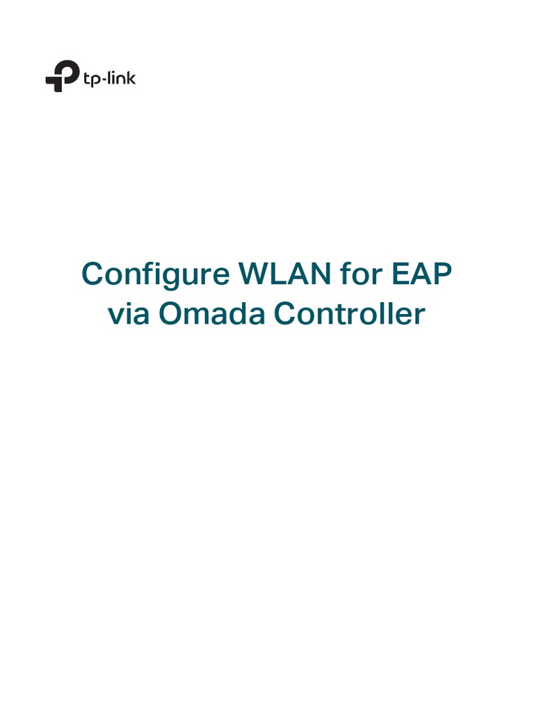 Configure WLAN For EAP Via Omada Controler | PDF | Radius | Wireless Lan