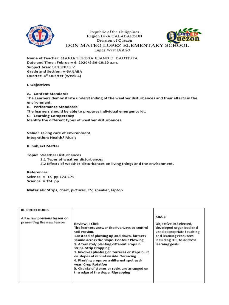 Science 5 Cot 4th Quater | PDF | Learning | Curriculum