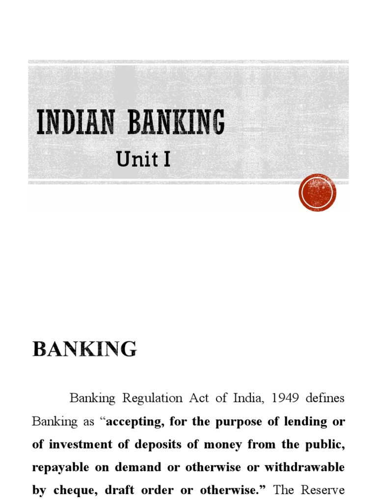 Banking Chapter 1 - Indian Banking | PDF | Reserve Bank Of India | Banks