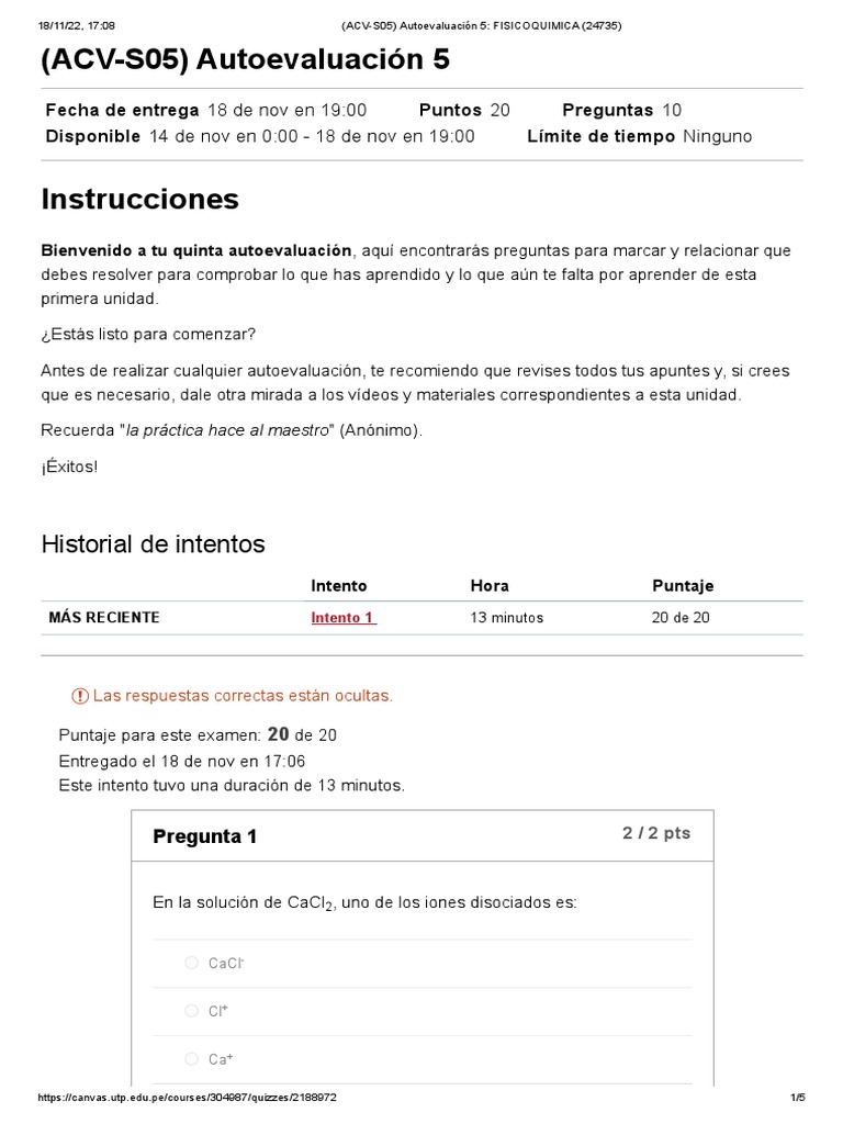 (ACV-S05) Autoevaluación 5 - FISICOQUIMICA (24735) GR | PDF | Redox | Materiales
