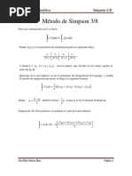 Regla de Simpson 3/8: Guía Completa | PDF