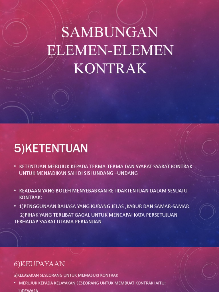 Elemen-Elemen Kontrak | PDF