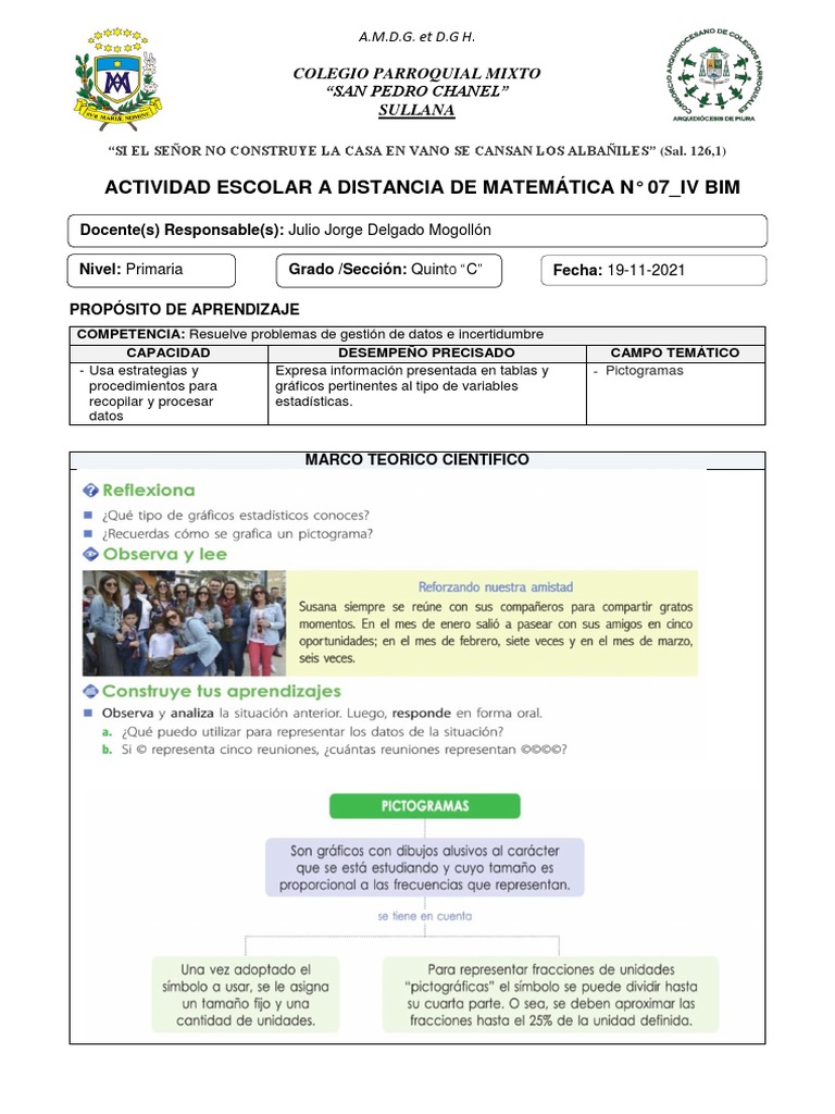 Act. Mat. 5 Pictogramas | PDF | Arte