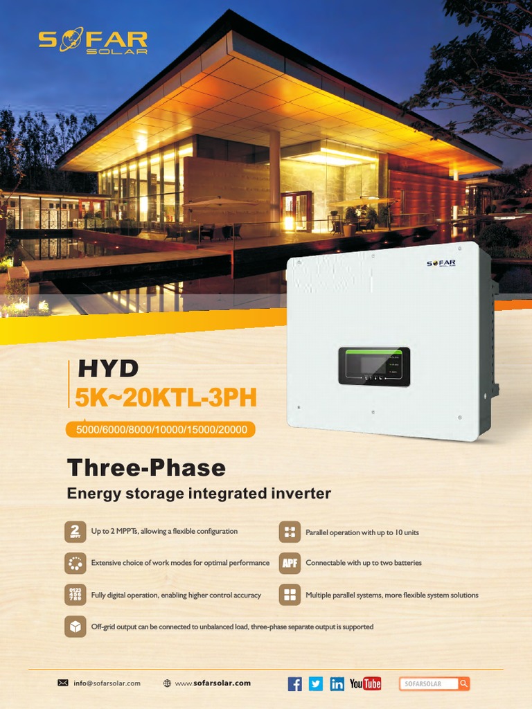 Hyd5k 20K 3PH | PDF | Alternating Current | Electrical Grid