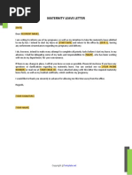 Maternity Leave Certificate Template | PDF | Computers