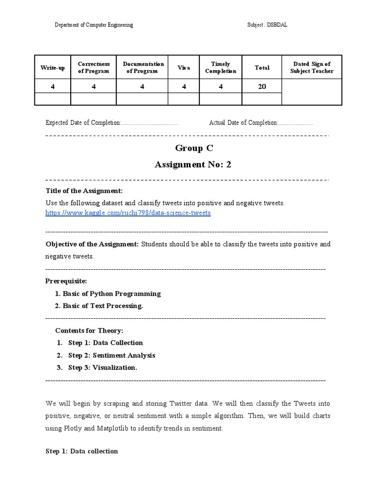 Part C - Assignment No. 2 Mini-Project On Twitter | PDF | Computer Science | Data