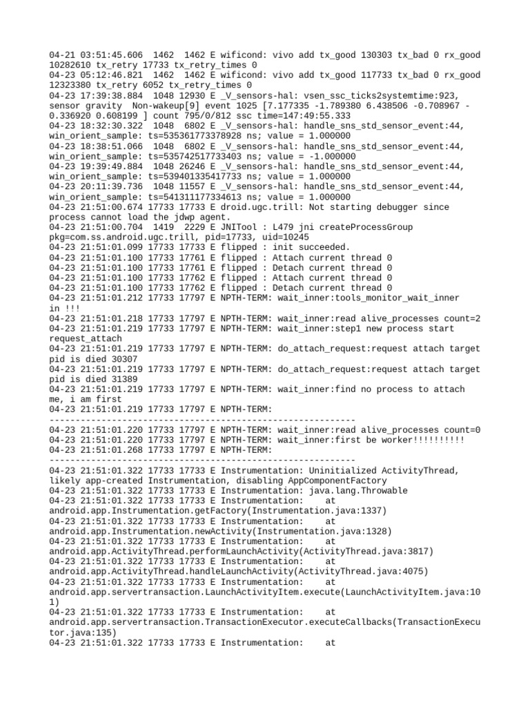 Wifi and Sensor Logs | PDF | Software Development | System Software