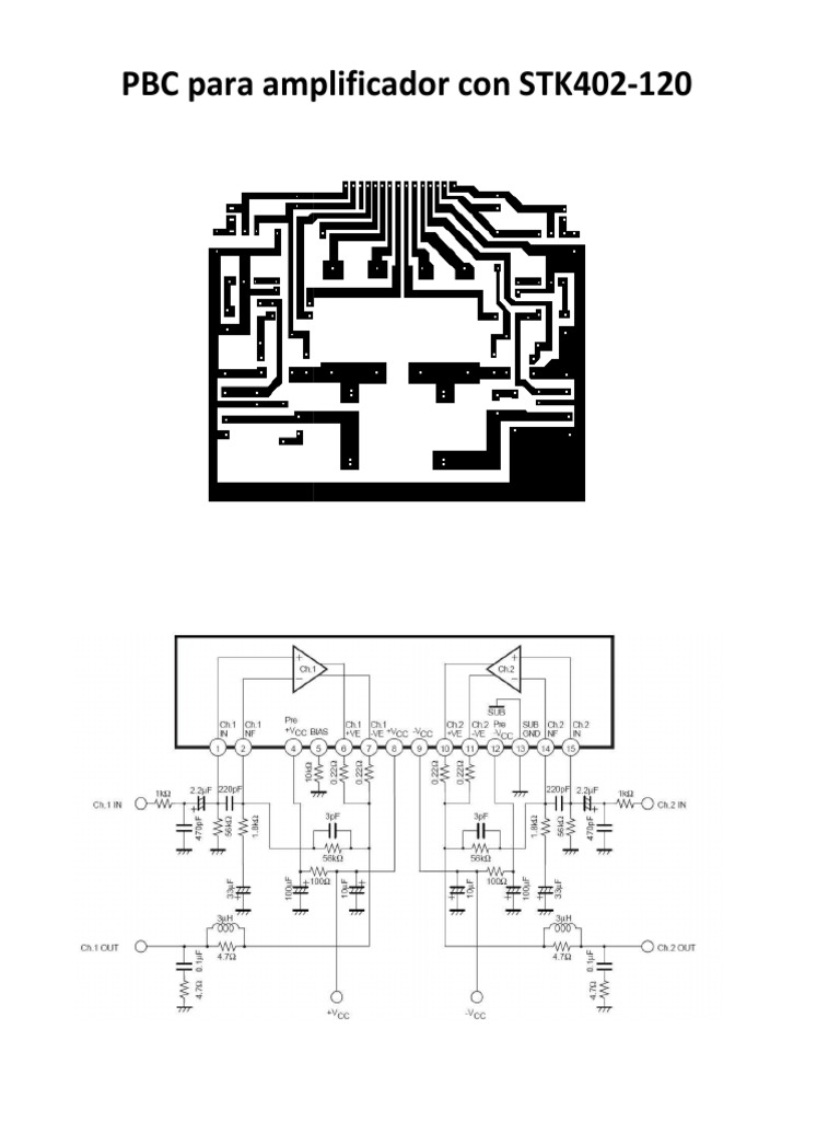 PCB para Amplificador Con STK402-120 | PDF