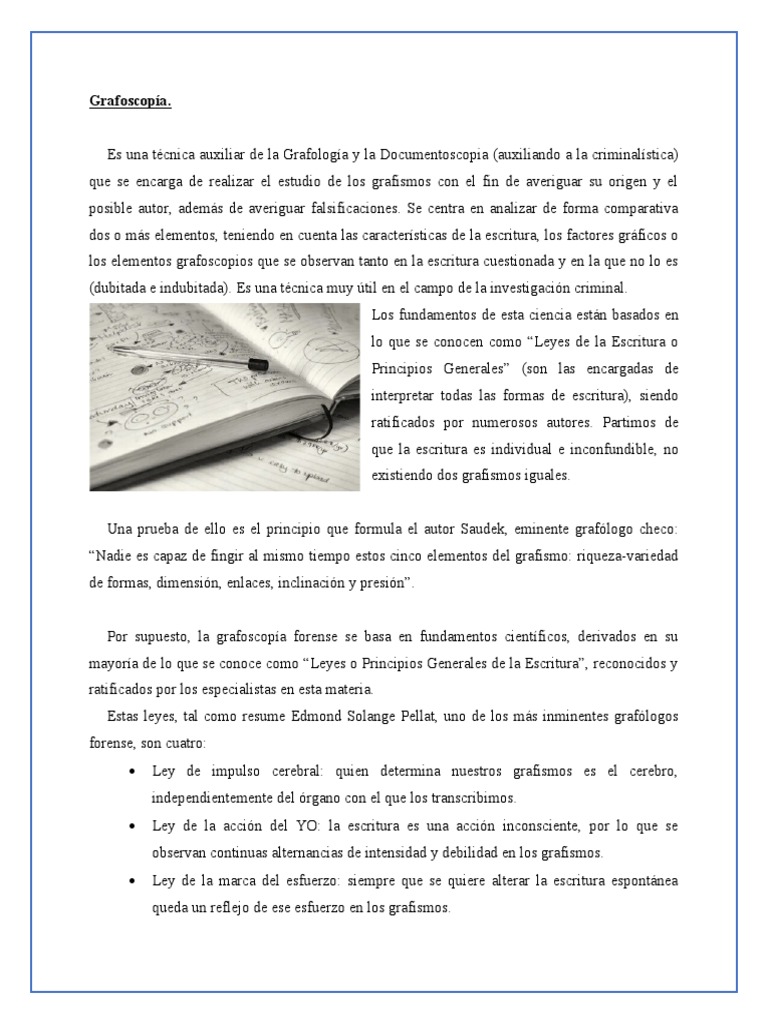 Grafoscopía | PDF | Grafología | Escritura