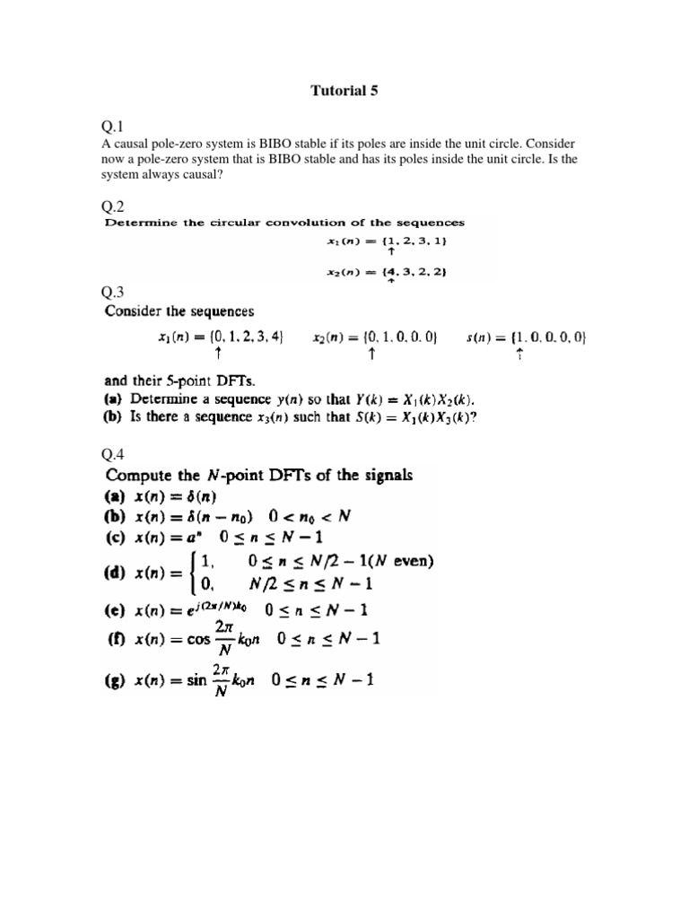 Tutorial 5 DSP | PDF | Technology & Engineering