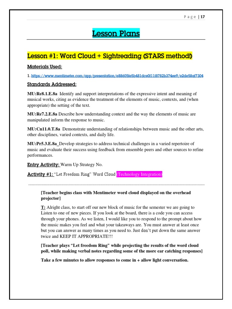 Bda Lesson | PDF | Tempo | Cognition
