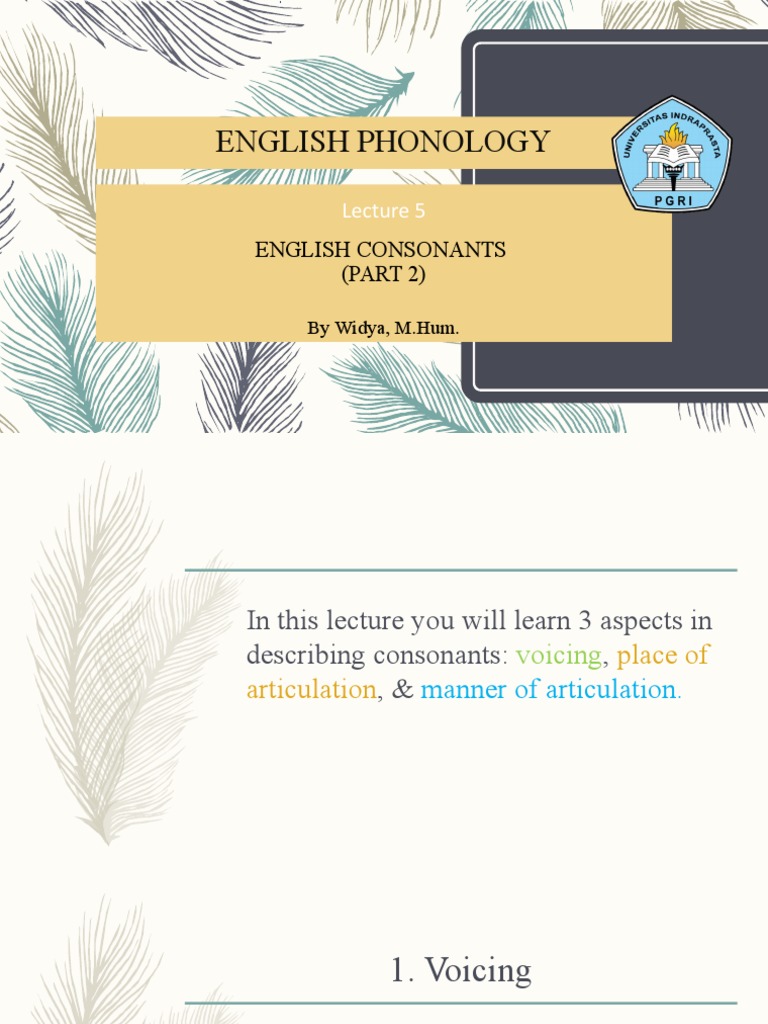 5 - English Consonants (Part 2) | PDF