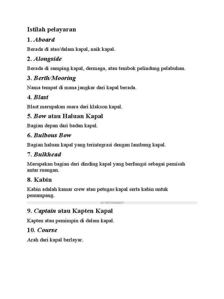Istilah Pelayaran | PDF | Sejarah