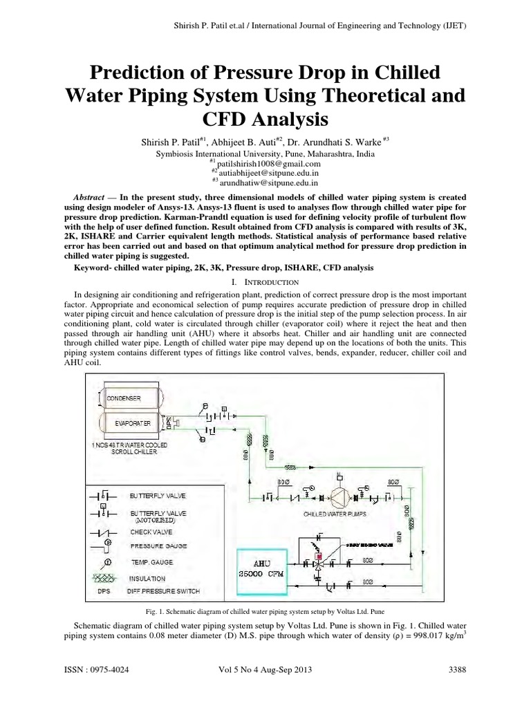 Prediction of Pressure Drop in Chilled Water Pipin | PDF ...