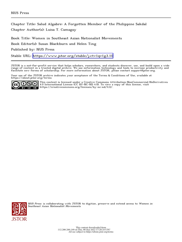 Salud Algabre: Unsung Heroine of Sakdal | PDF | Philippines