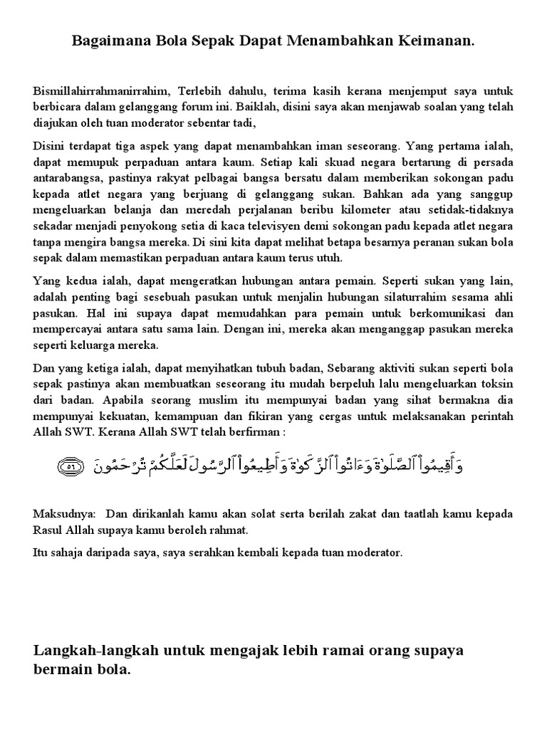 Teks Forum | PDF | Olahraga & Rekreasi | Game & Aktivitas