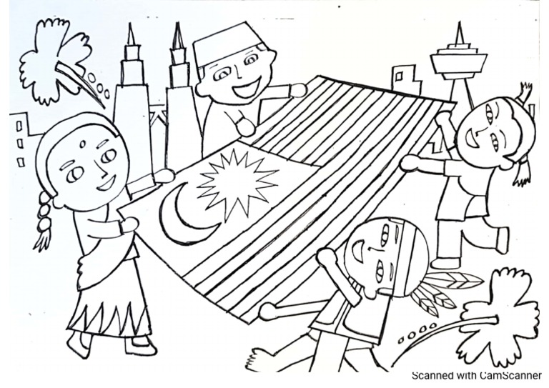 Merdeka Colouring Work | PDF