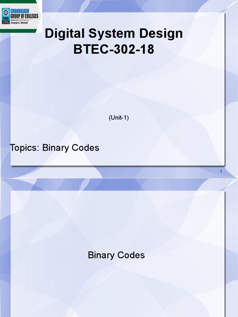 Cej Ece 3rd Unit No1 Binary Codes Dsd Pdf Binary Coded Decimal Subtraction
