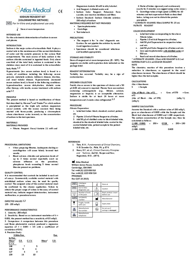 Elec | PDF | Magnesium | Blood Plasma