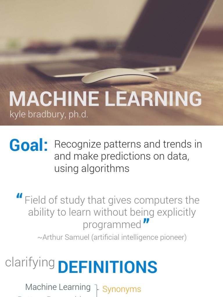 Data Plus Machine Learning Kyle Bradbury | PDF | Statistical ...