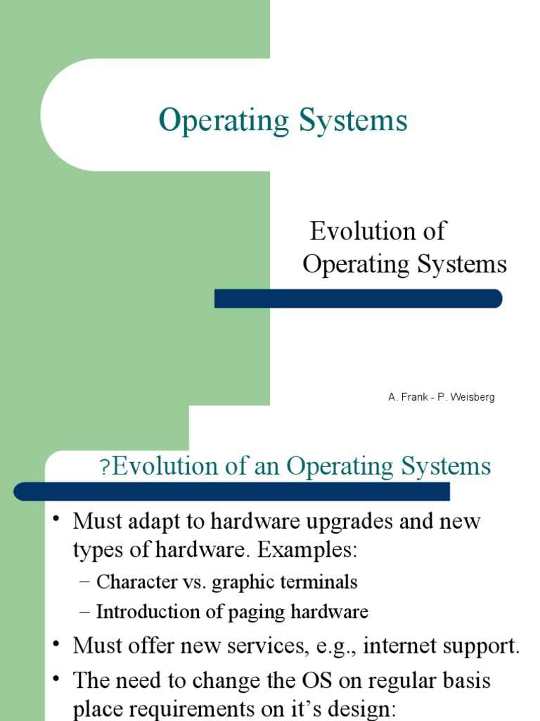 Evolution of Operating Systems | PDF | Operating System | Computer Network