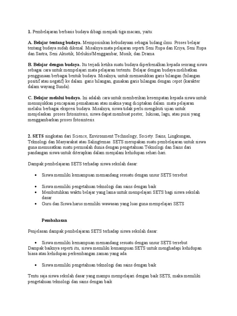 Hadija Azharianti - 857095467 - Pembaharuan Dalam Pembelajaran Di SD - Tugas 2 | PDF