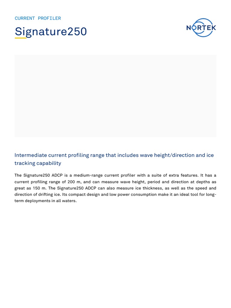 ADCP Nortek Signature250 (200m) | PDF | Electronics | Computing