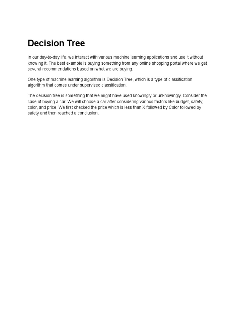 Decision Tree | PDF | Machine Learning | Statistical Classification