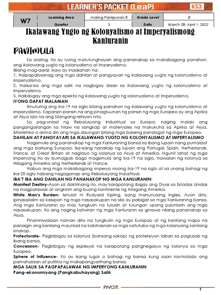 AP8 Q3 Module7 | PDF