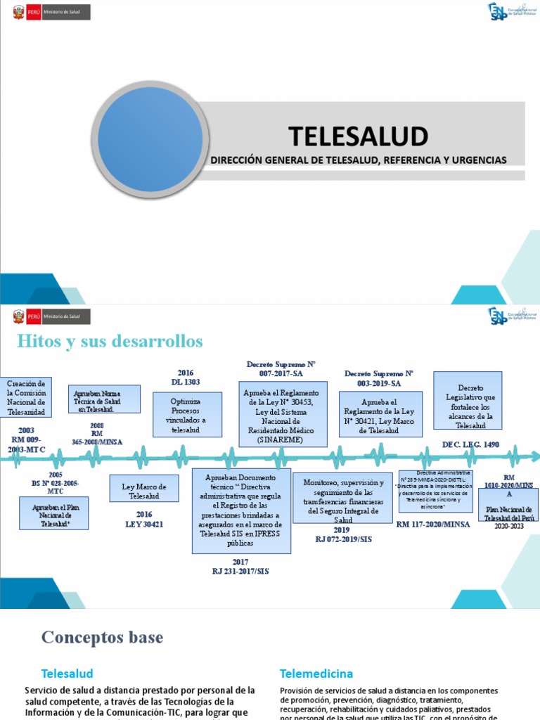 Telesalud - DIGTEL PPT ENSAP 2020 | PDF | Cuidado de la salud