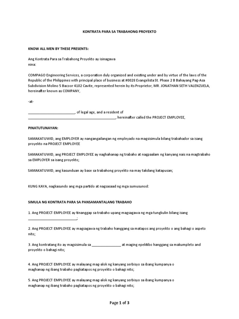 Employment Contract | PDF