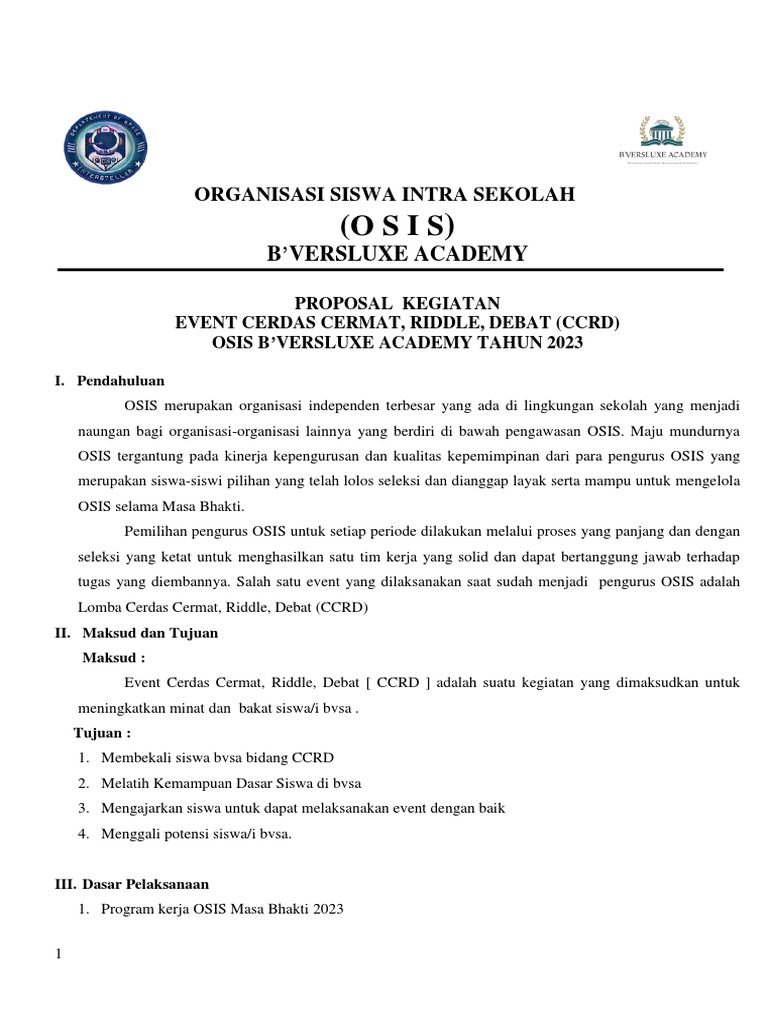 Proposal Osis Abas | PDF