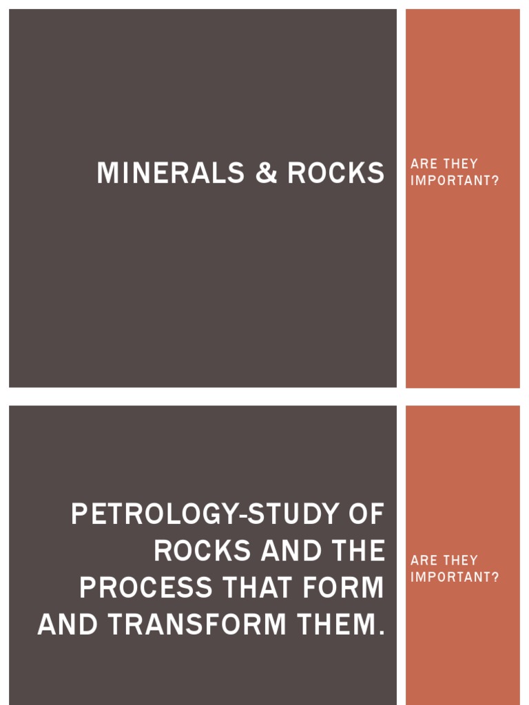 Minerals & Rocks: Are They Important? | PDF | Minerals | Rock (Geology)