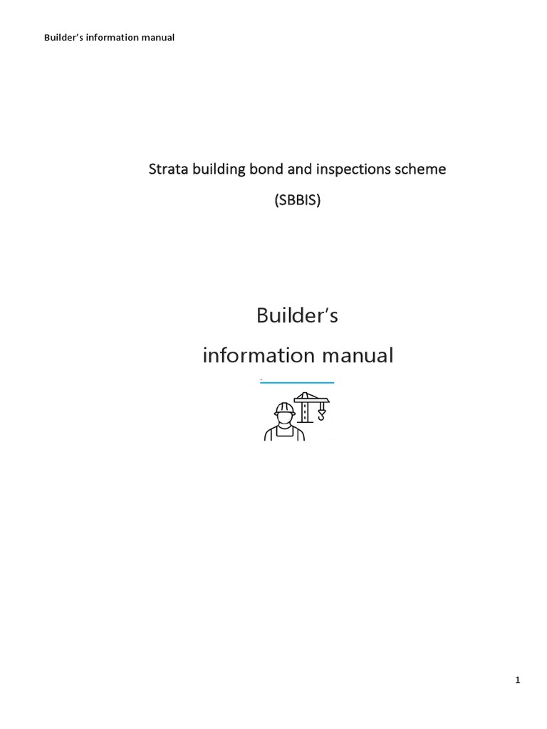 Builders Information Manual | PDF | Bonds (Finance) | Information