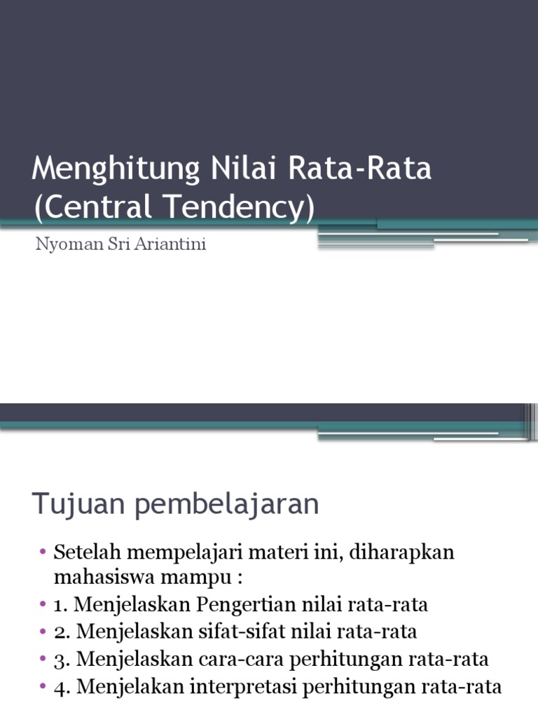 Menghitung Nilai Rata-Rata | PDF