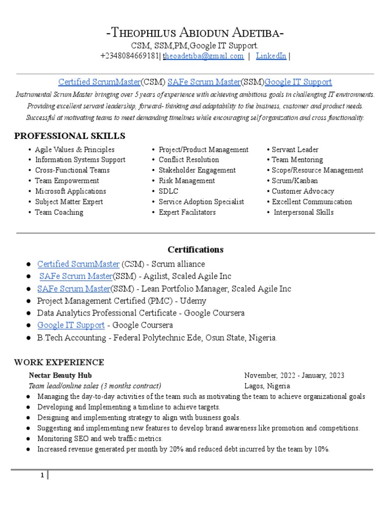 PMCSM+theo+Resume | PDF | Scrum (Software Development) | Agile Software ...