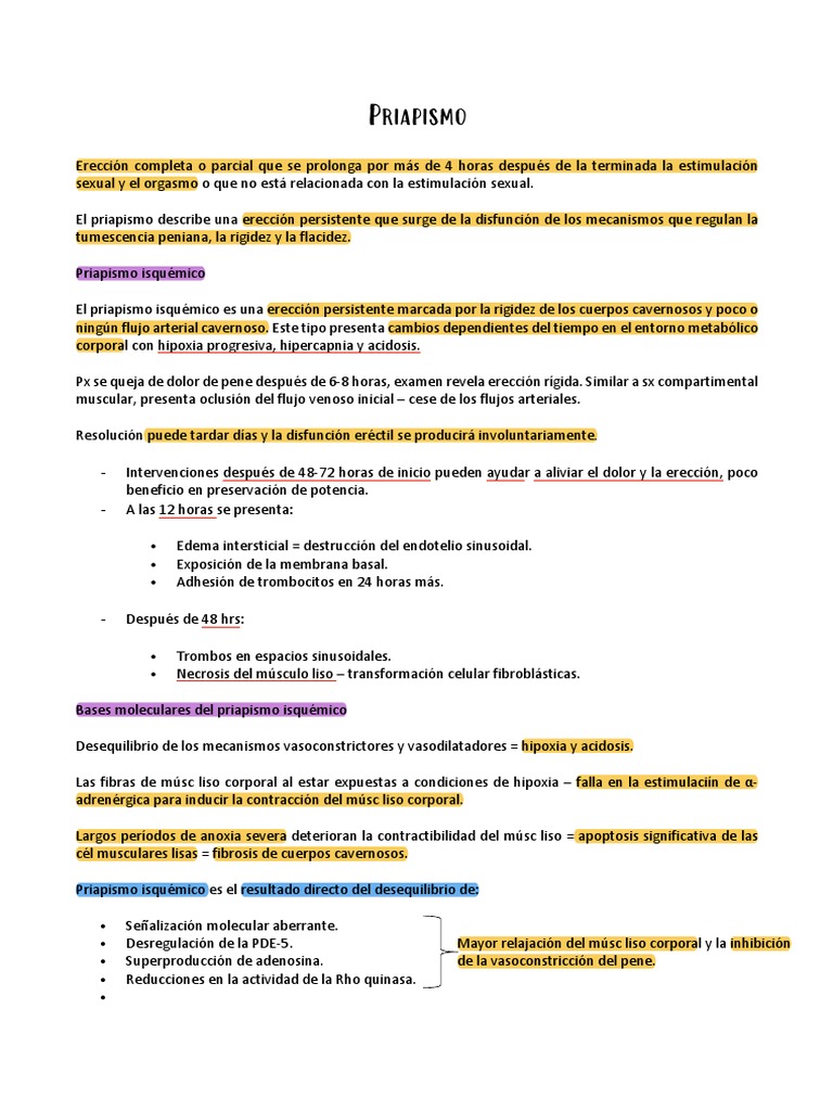 Priapismo | PDF | Causas de la muerte | Medicina