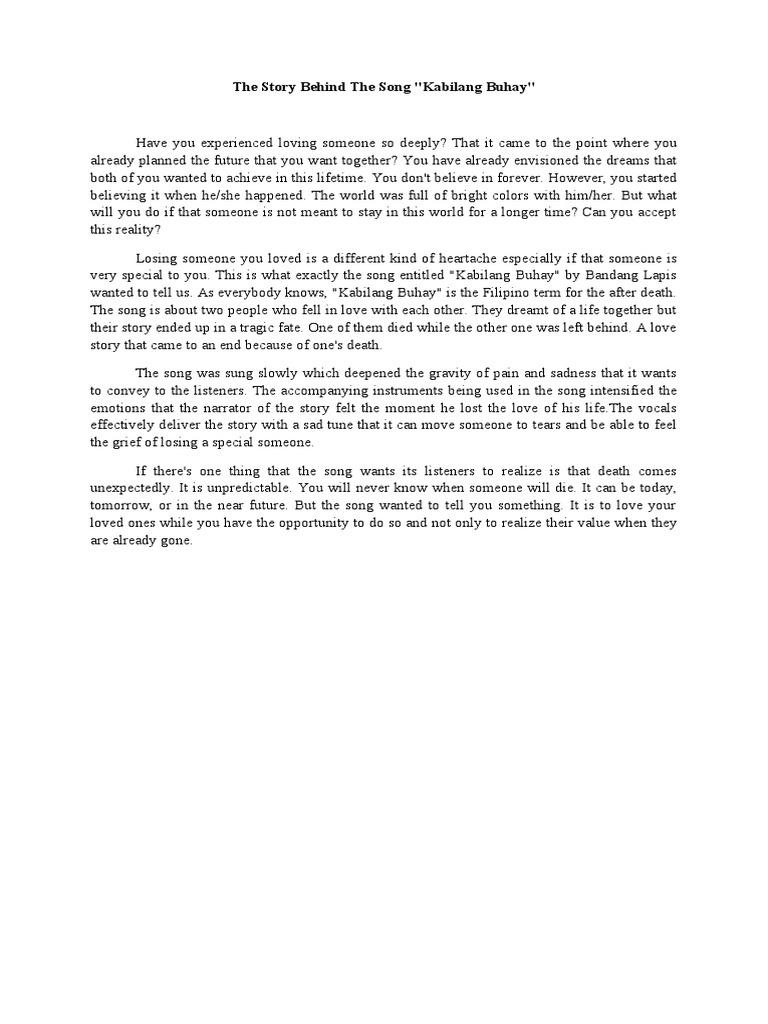 The tragic story behind the Filipino song The tragic story behind the Filipino song