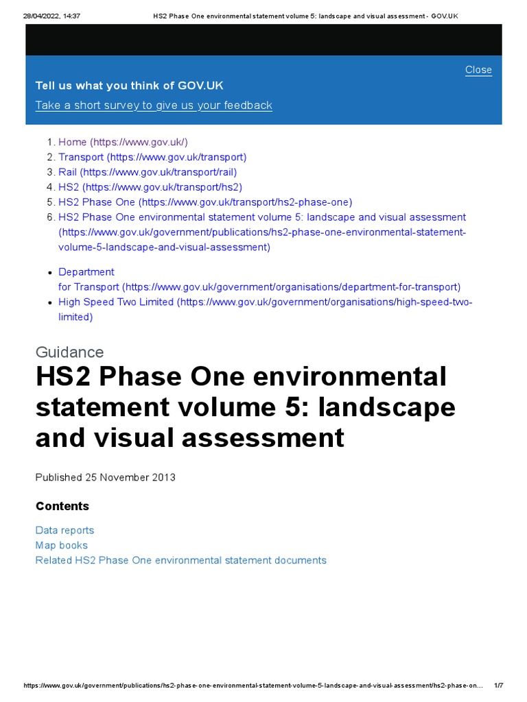 HS2 Phase One Environmental Statement Volume 5 - Landscape and Visual Assessment - GOV - UK ...