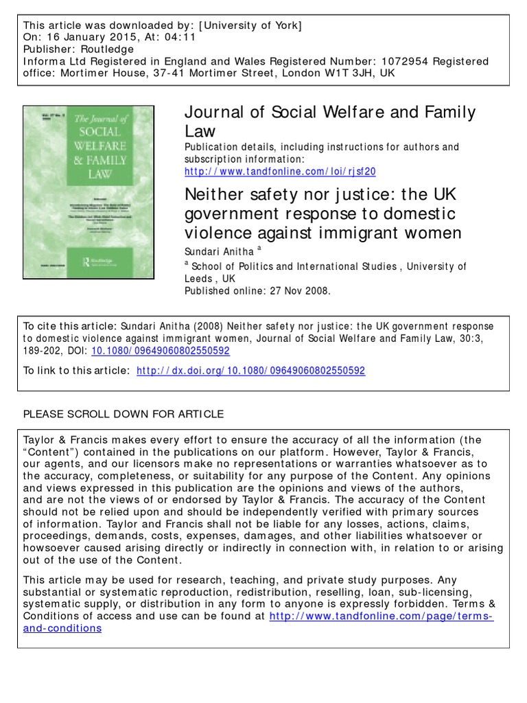 Anitha 2008 | Download Free PDF | Domestic Violence | Intersectionality
