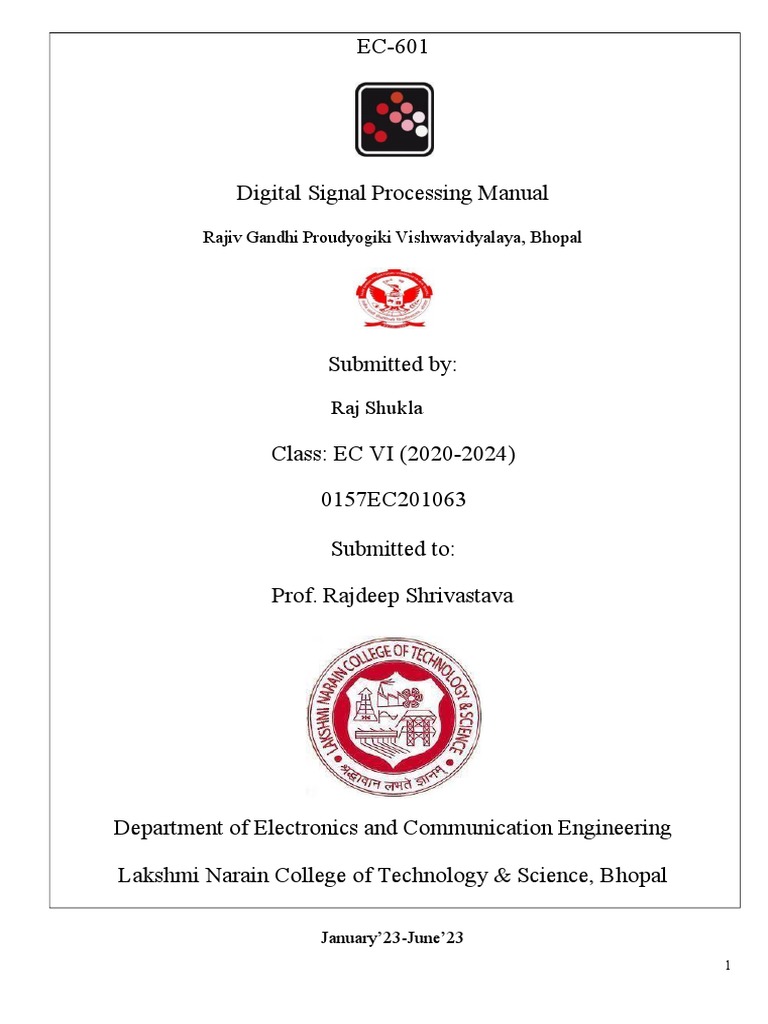 Dsp Lab File Raj Updated Pdf Command Line Interface Computing 7413