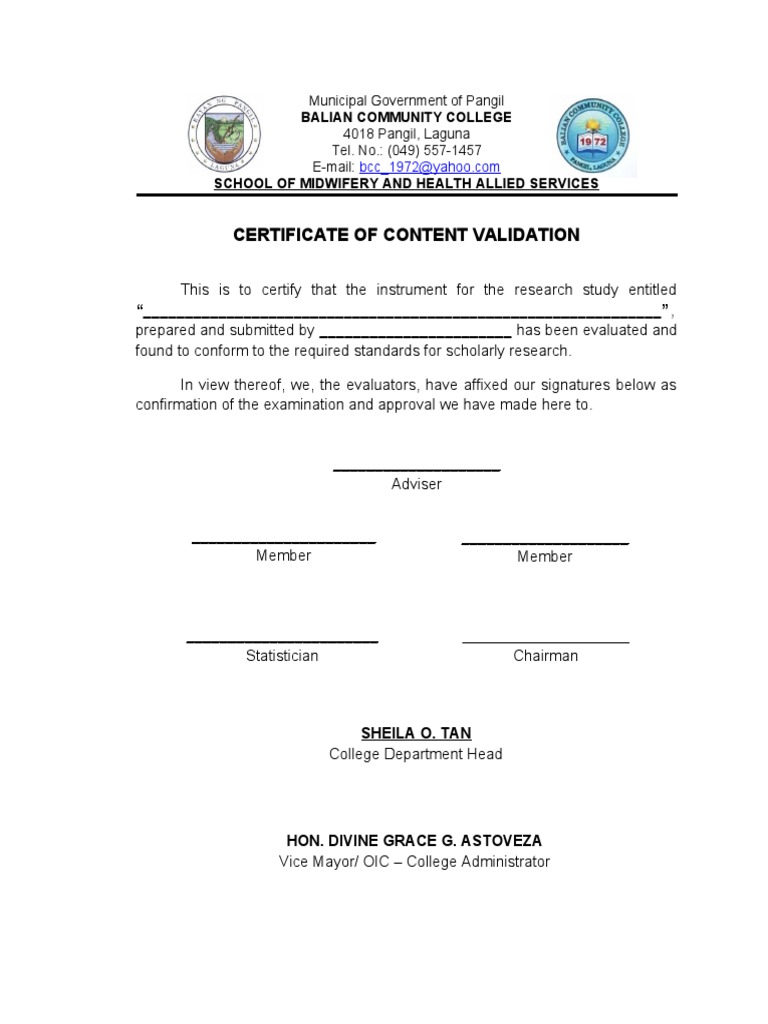 VALIDATION-LETTER BLANKdocx | PDF